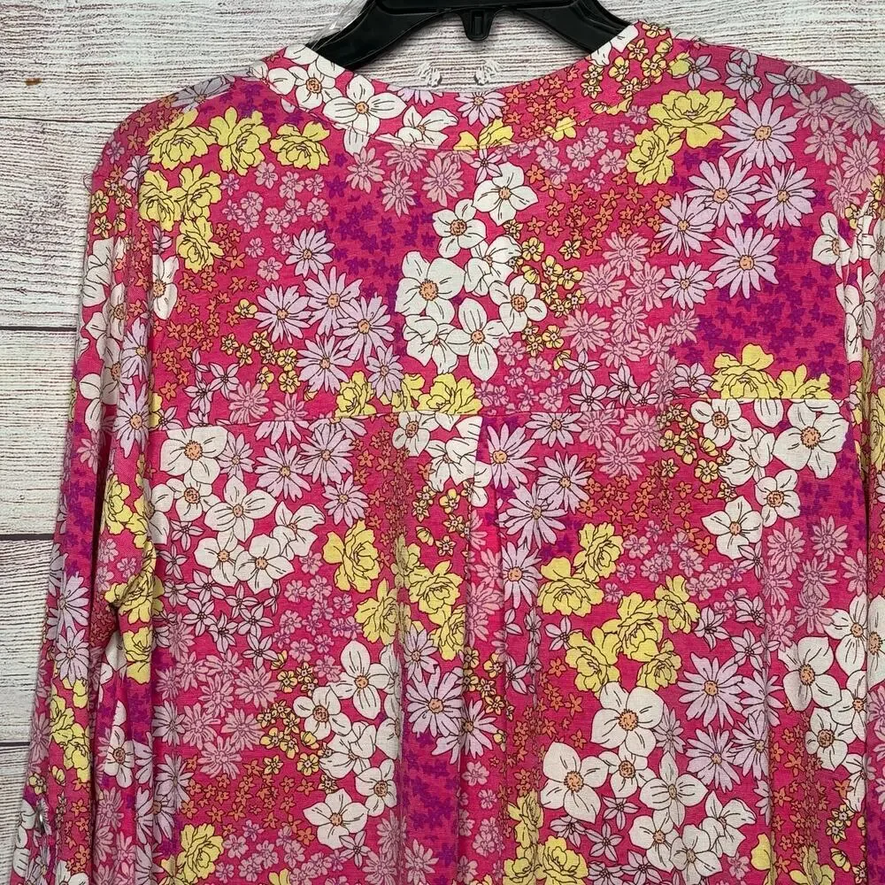 Dear Scarlett | Tops | Dear Scarlett Lizzy In Full Bloom Floral Wrinkle ...